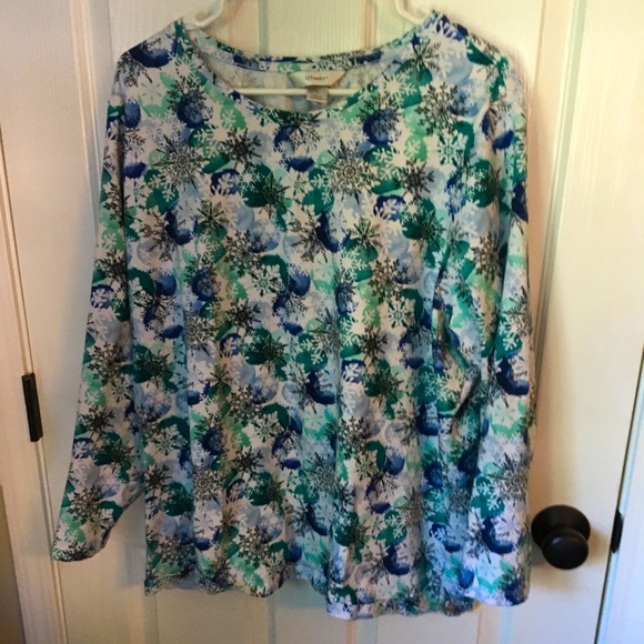 Christopher & Banks | Tops | Long Sleeve Winter Design Top In 3x From C ...
